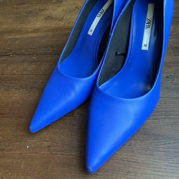 Zara | Shoes | Zara Electric Blue Pumps | Poshmark